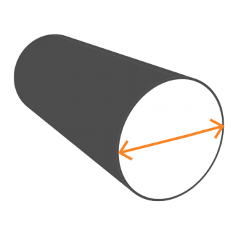 70MM EN8/080M40 Black Round Steel Bar - Steel stock from High Peak Steels